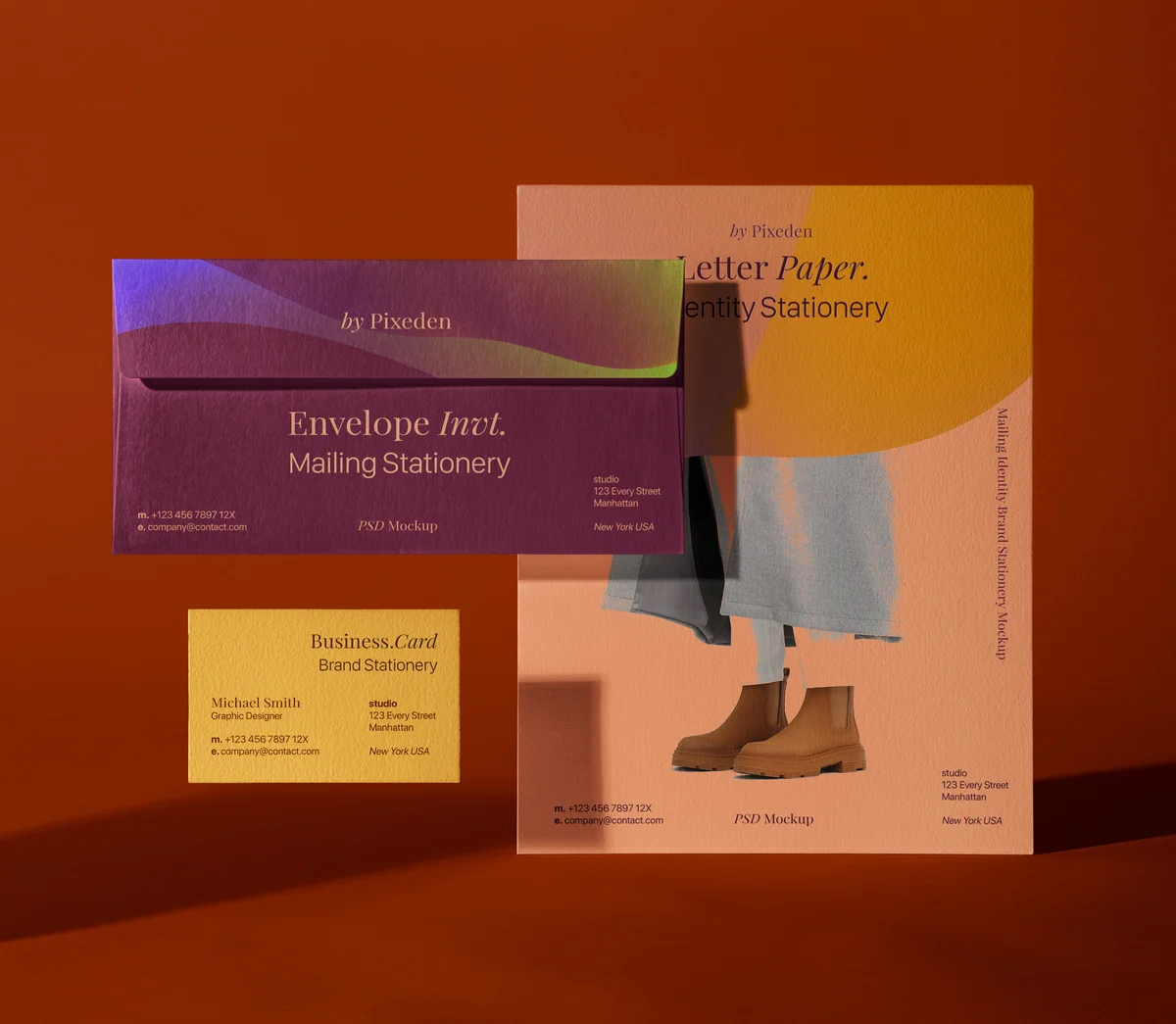 Mailing Brand Psd Envelope Mockup Set