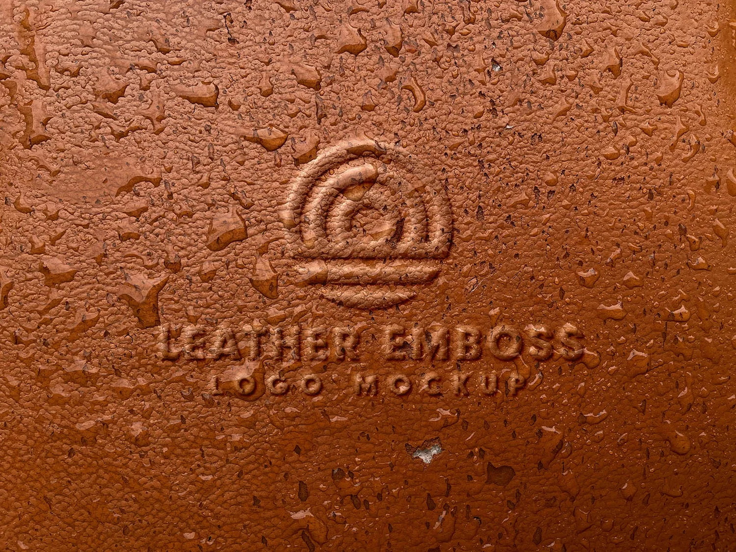 Embossed Leather Logo Mockup