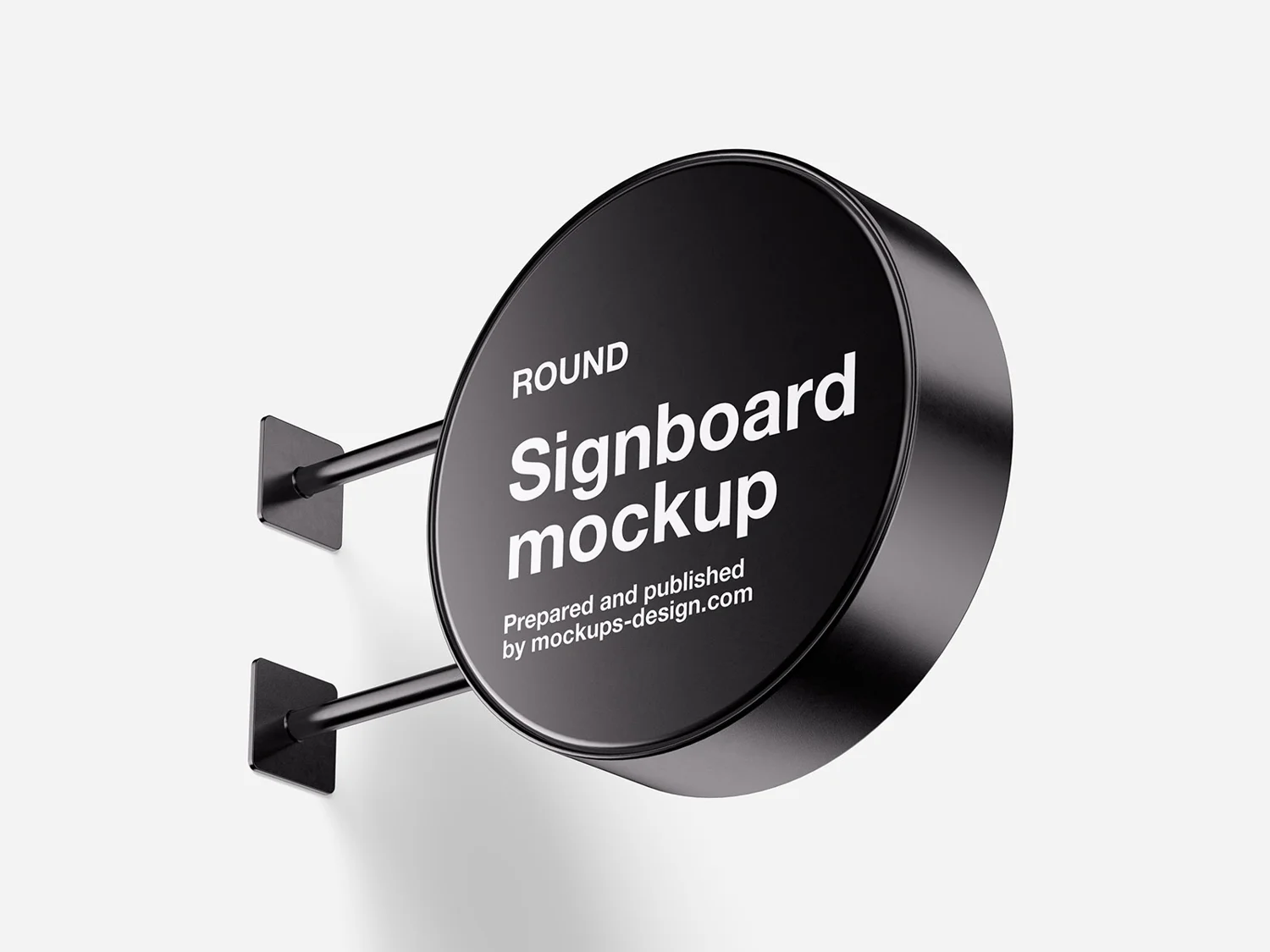 Round Signboard Mockup