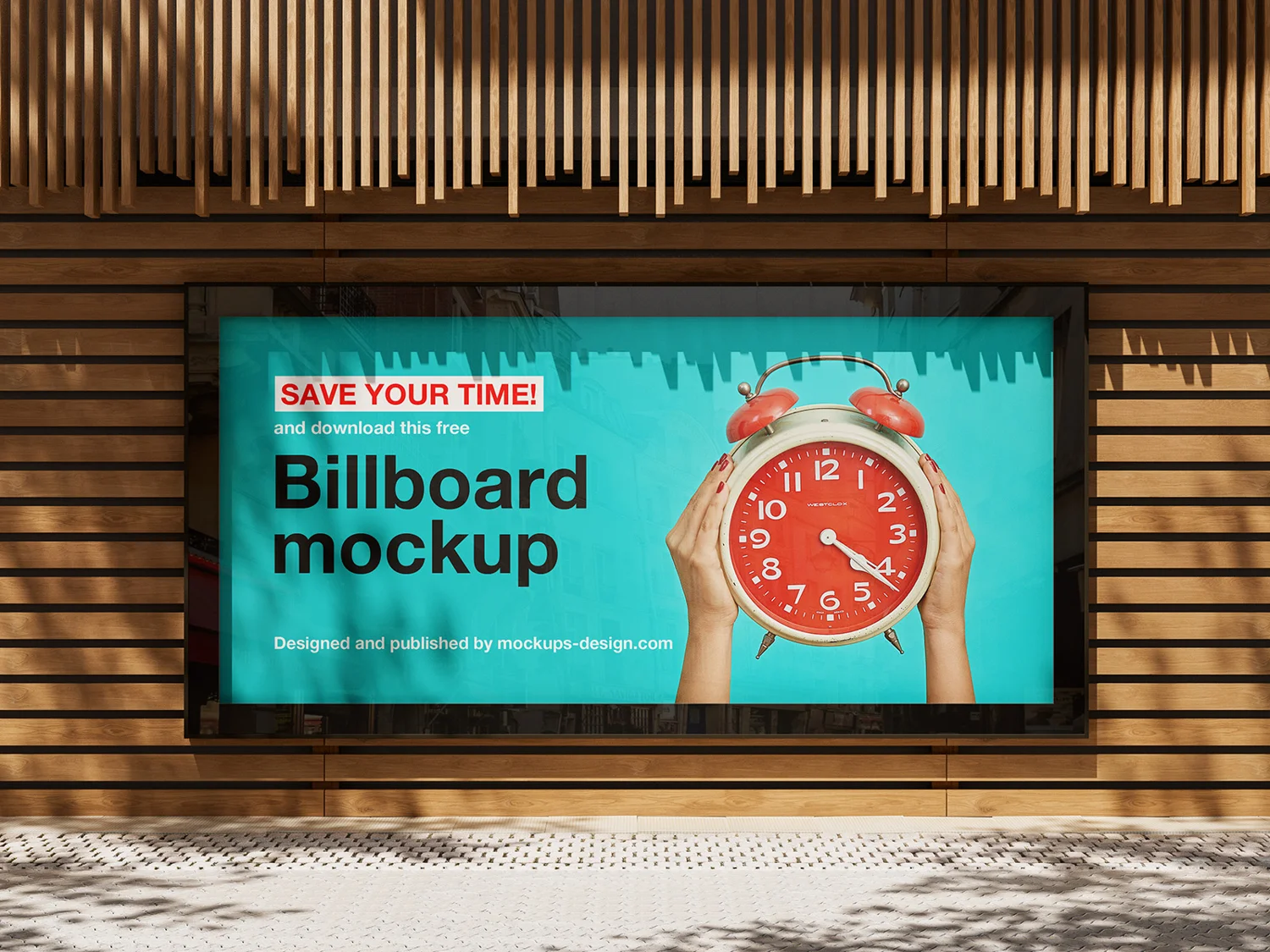 Free Billboard Screen Mockup: Vacational Theme