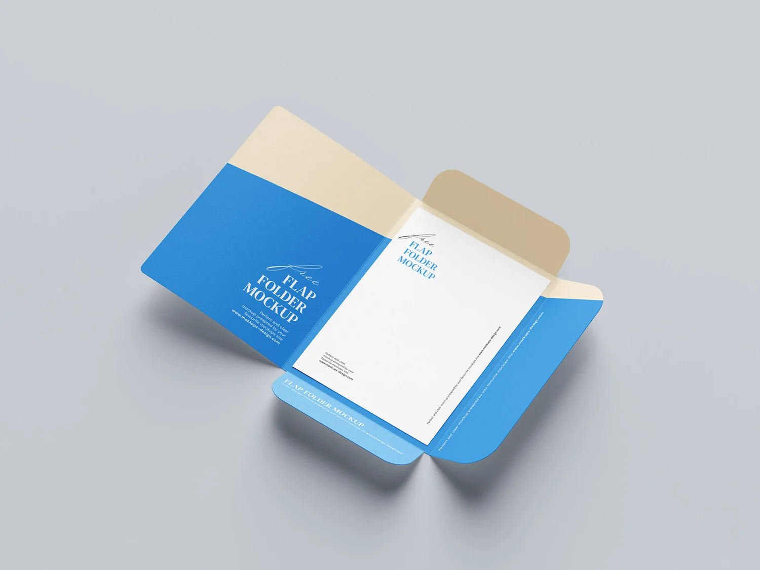 3 Flap Folder Mockup, Free Stationery PSD