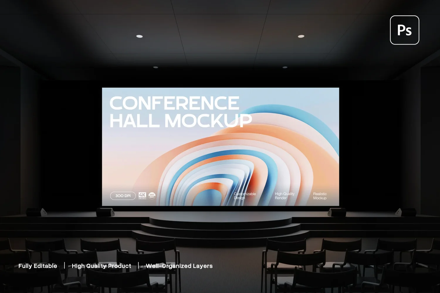 Conference Hall Screen Mockup