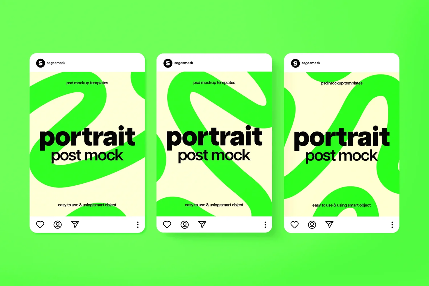 Portrait Post Ui Instagram Mockup