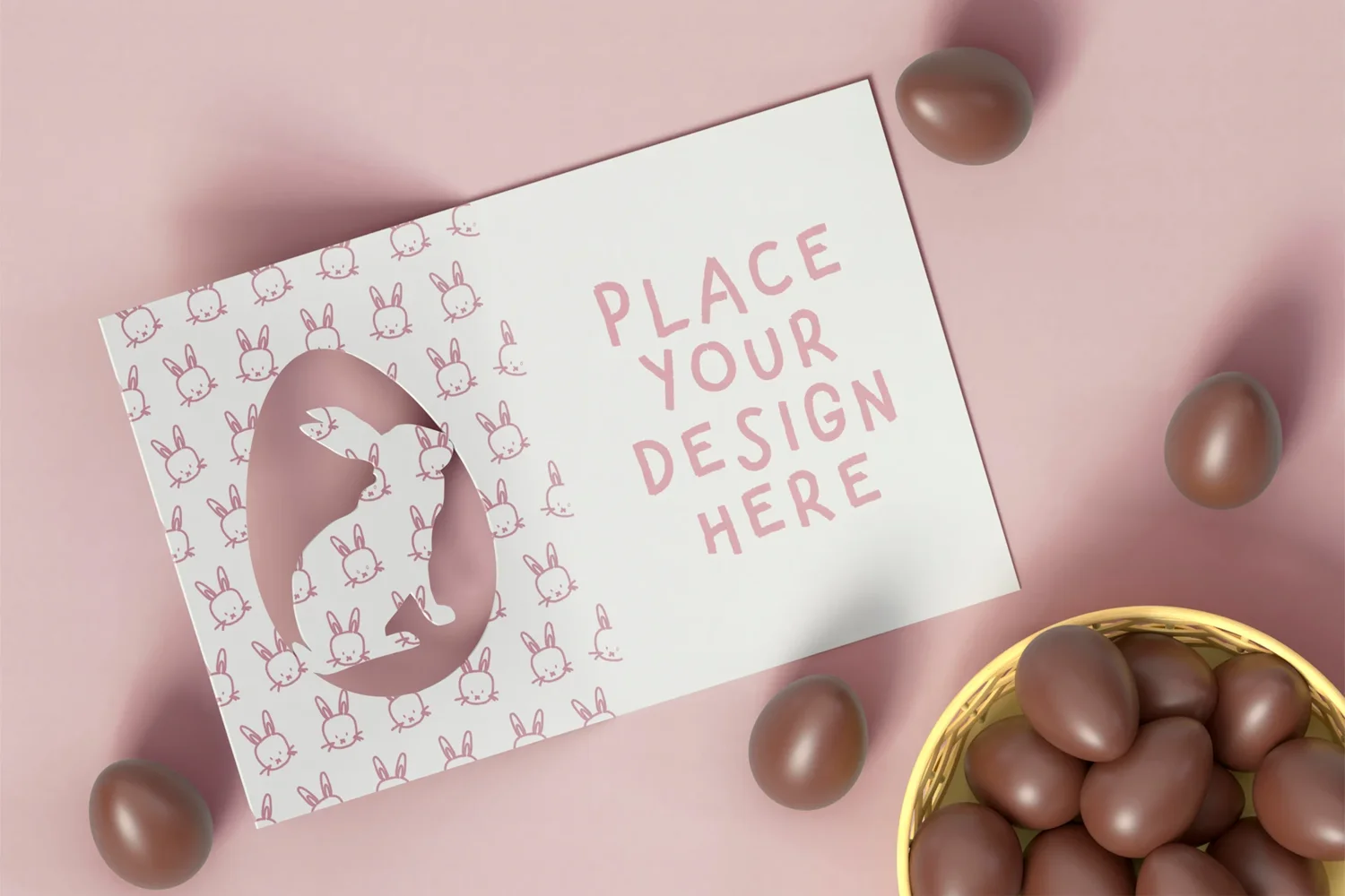 Easter Cards With Eggs Mockup