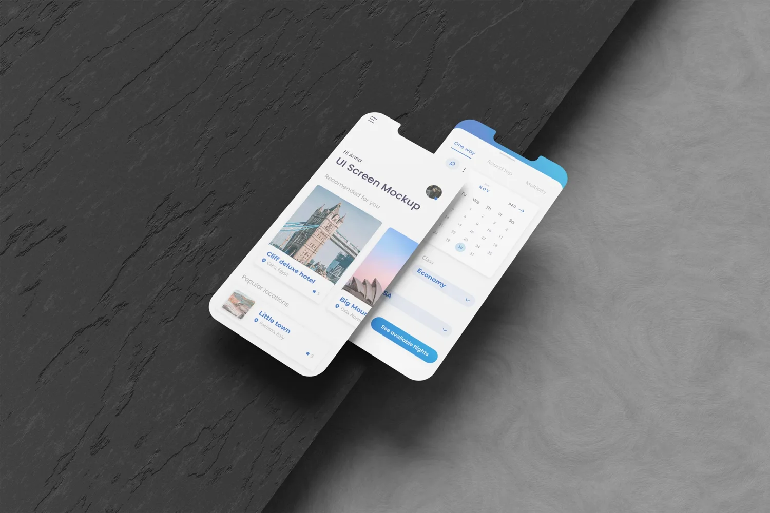 Ui/Ux Screen Mockup