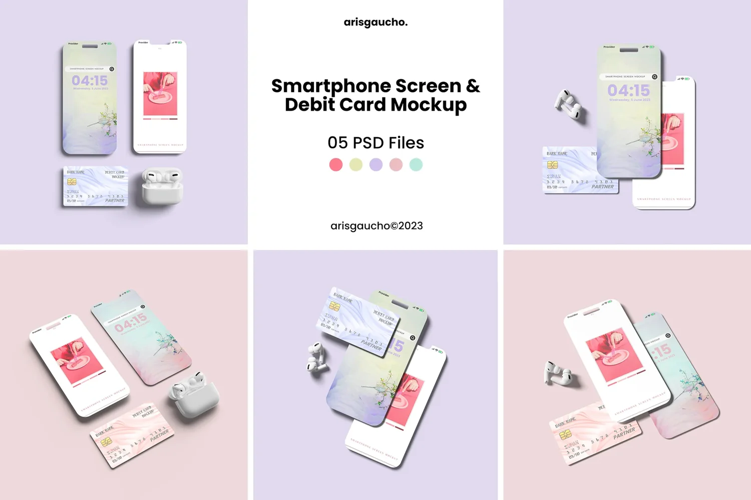 Smartphone Screen & Debit Card Mockup
