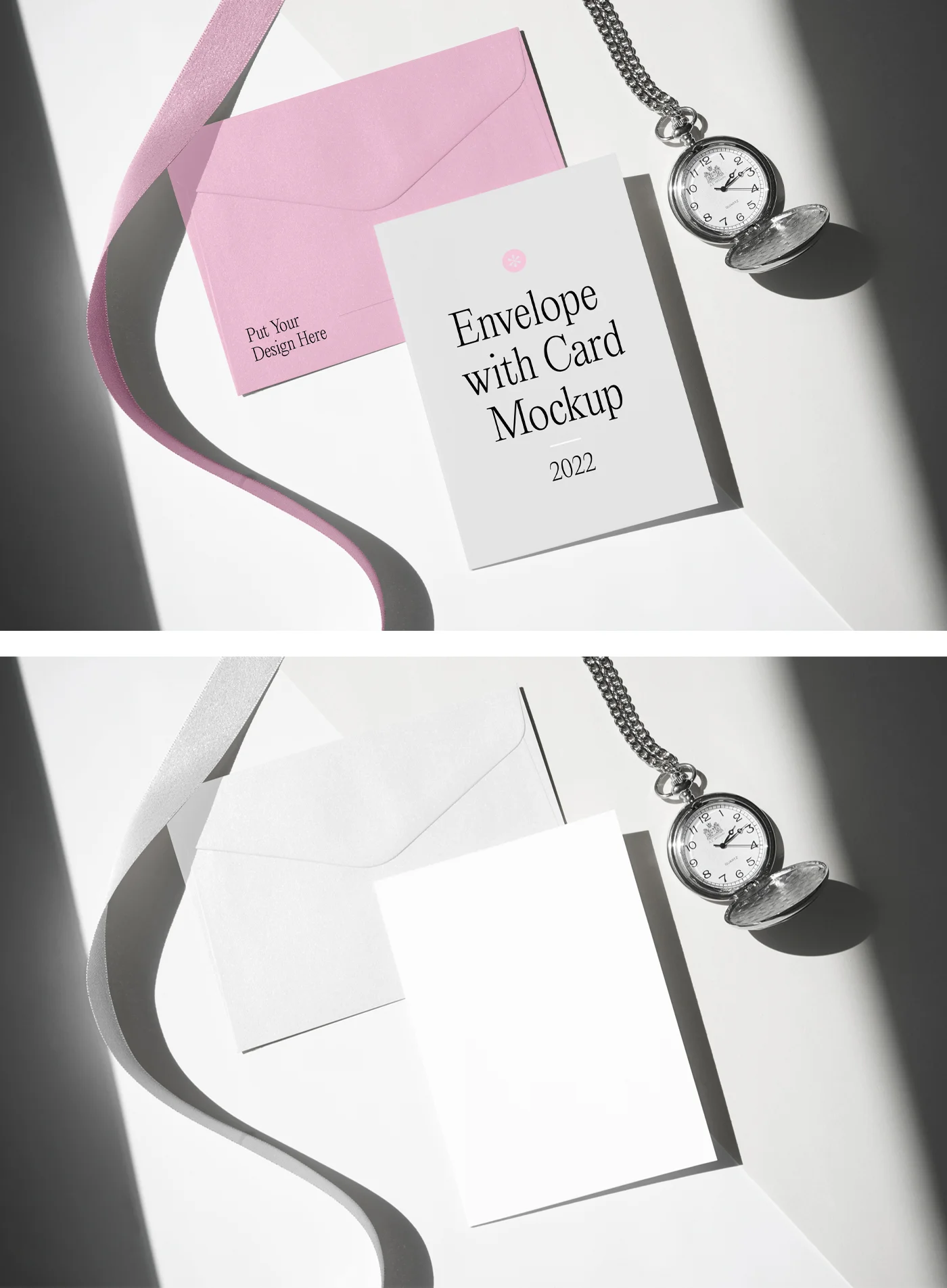 Envelope With Card Mockup