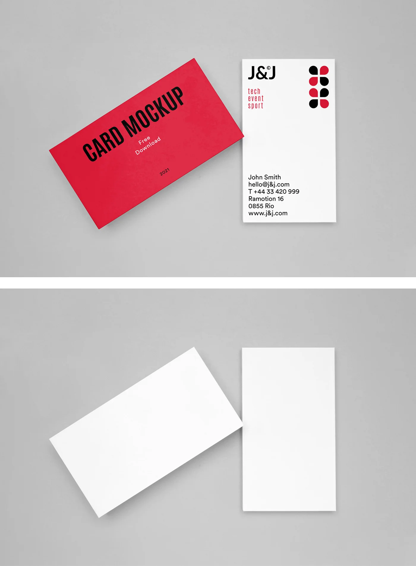 Rectangle Cards PSD Mockup