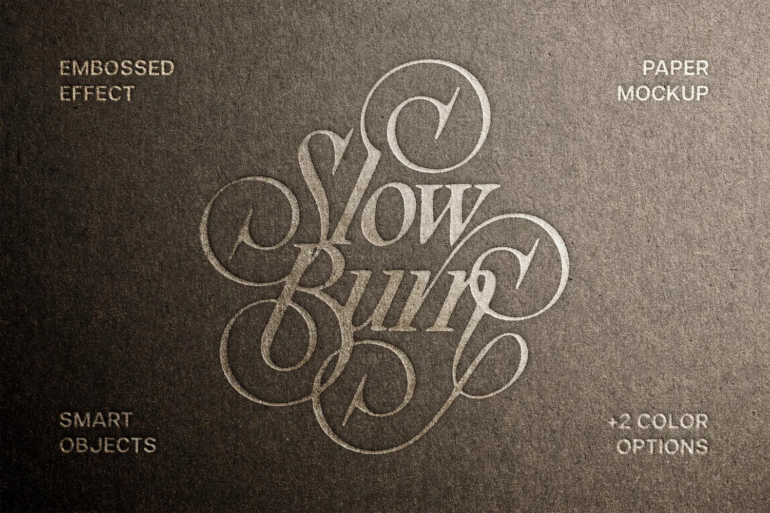 Craft Embossed Paper Logo Mockup