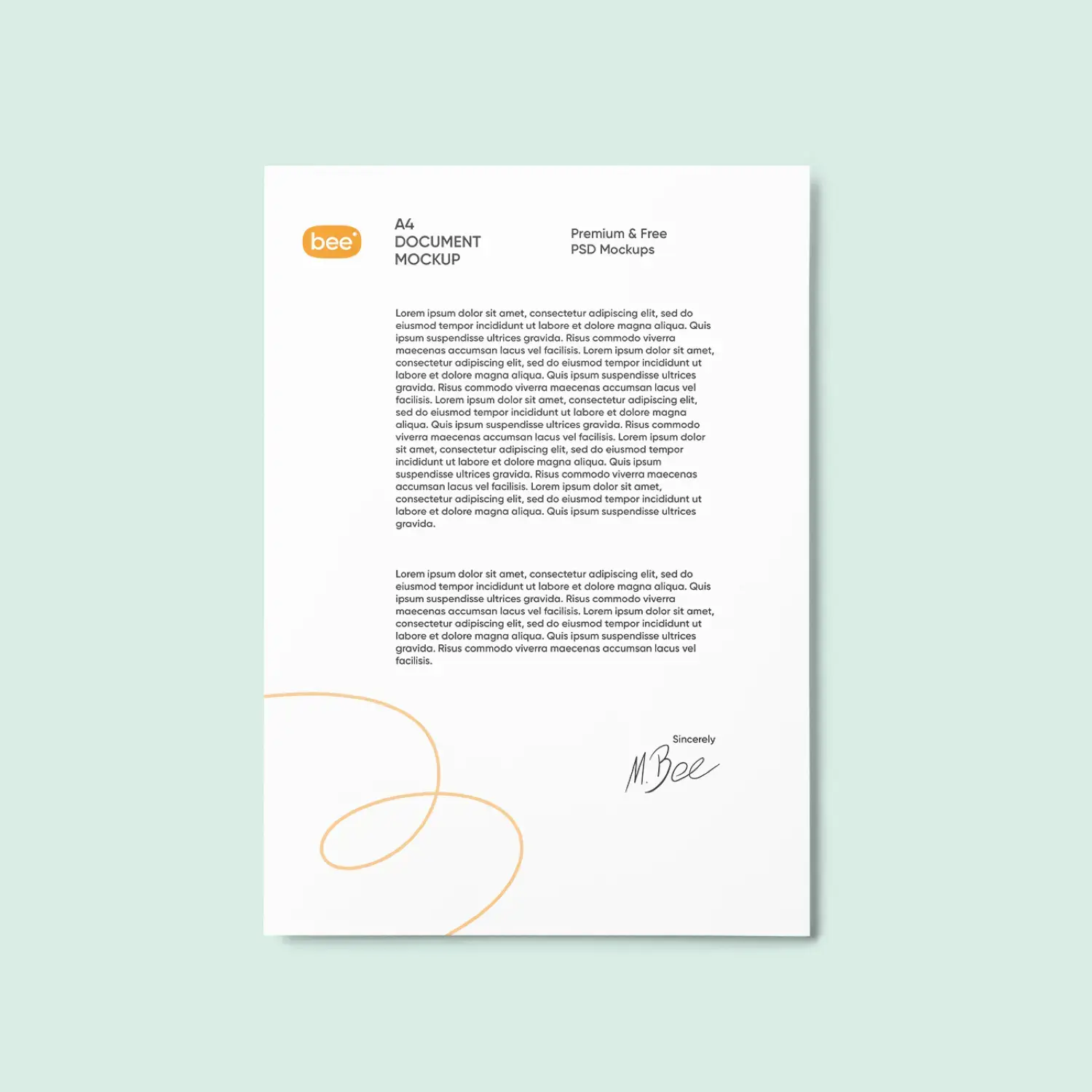 A4 Document Mockup