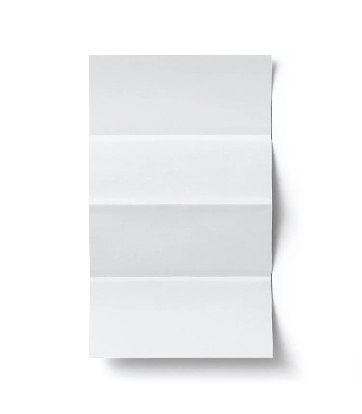 Vertical Bent Paper Mockup - Top View
