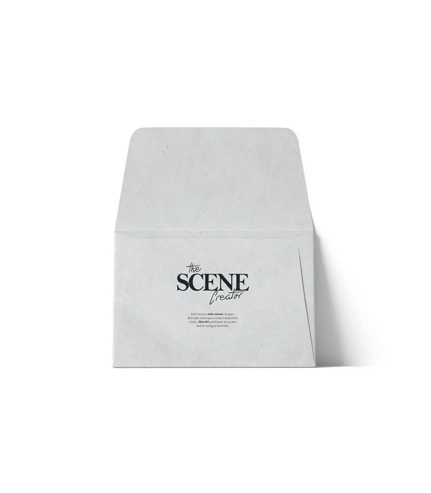 Free Open Envelope Mockup V10 Front View