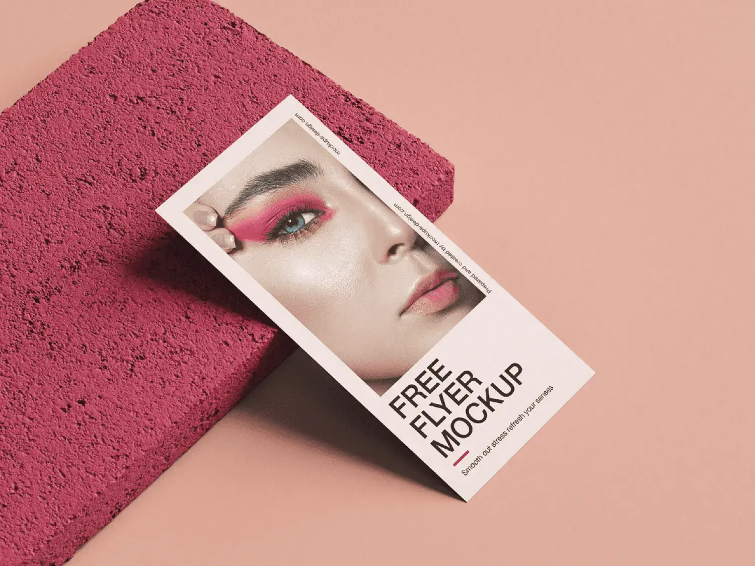 DL Flyer on Stone Tile Mockup
