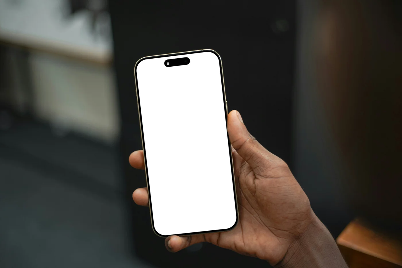 Free Hand Holding iPhone 16 Pro Mockup
