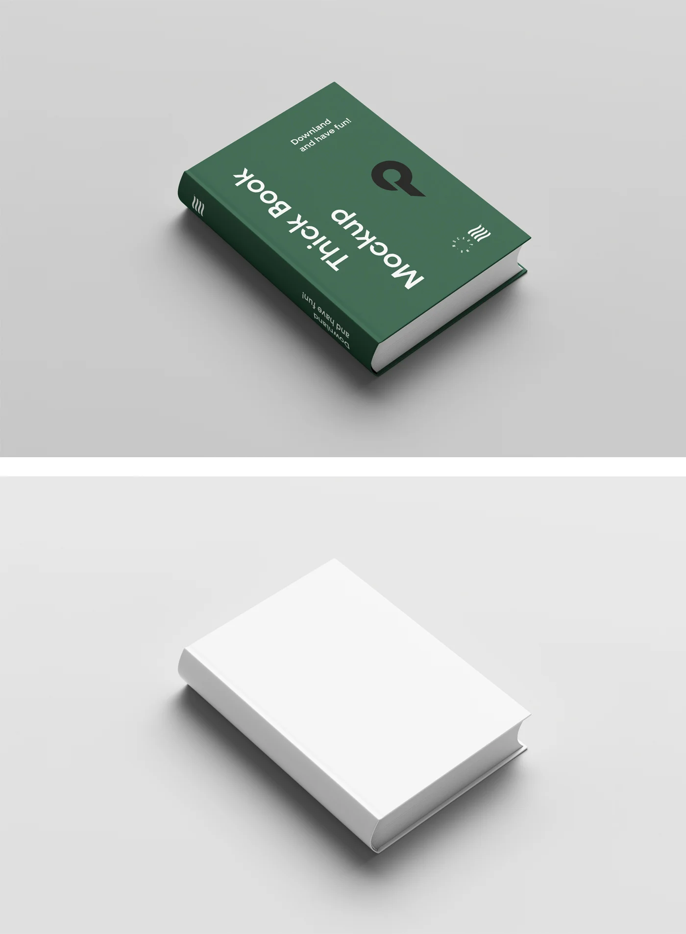 Free Hard Cover Book Mockup PSD Template